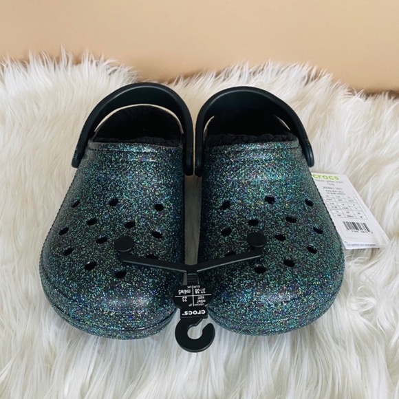CROCS | Shoes | Crocs Classic Glitter Lined Clog | Poshmark